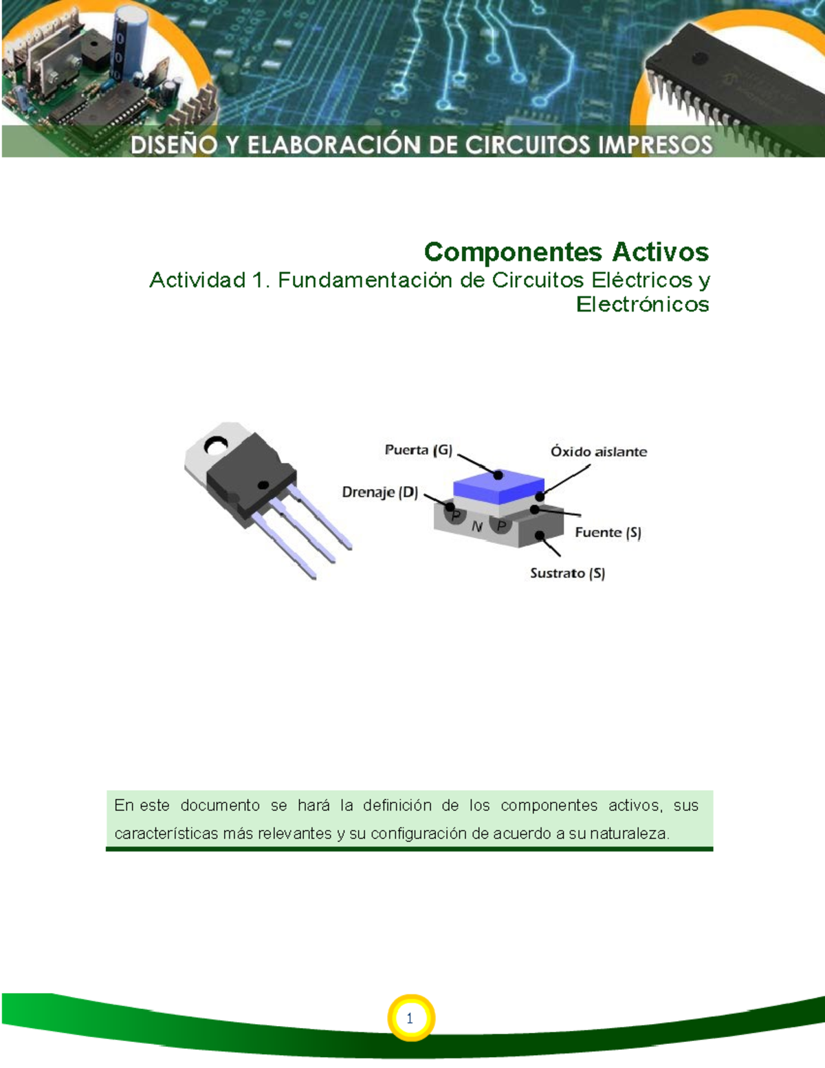 A1 Componentes Activos - En este documento se hará la definición de los ...
