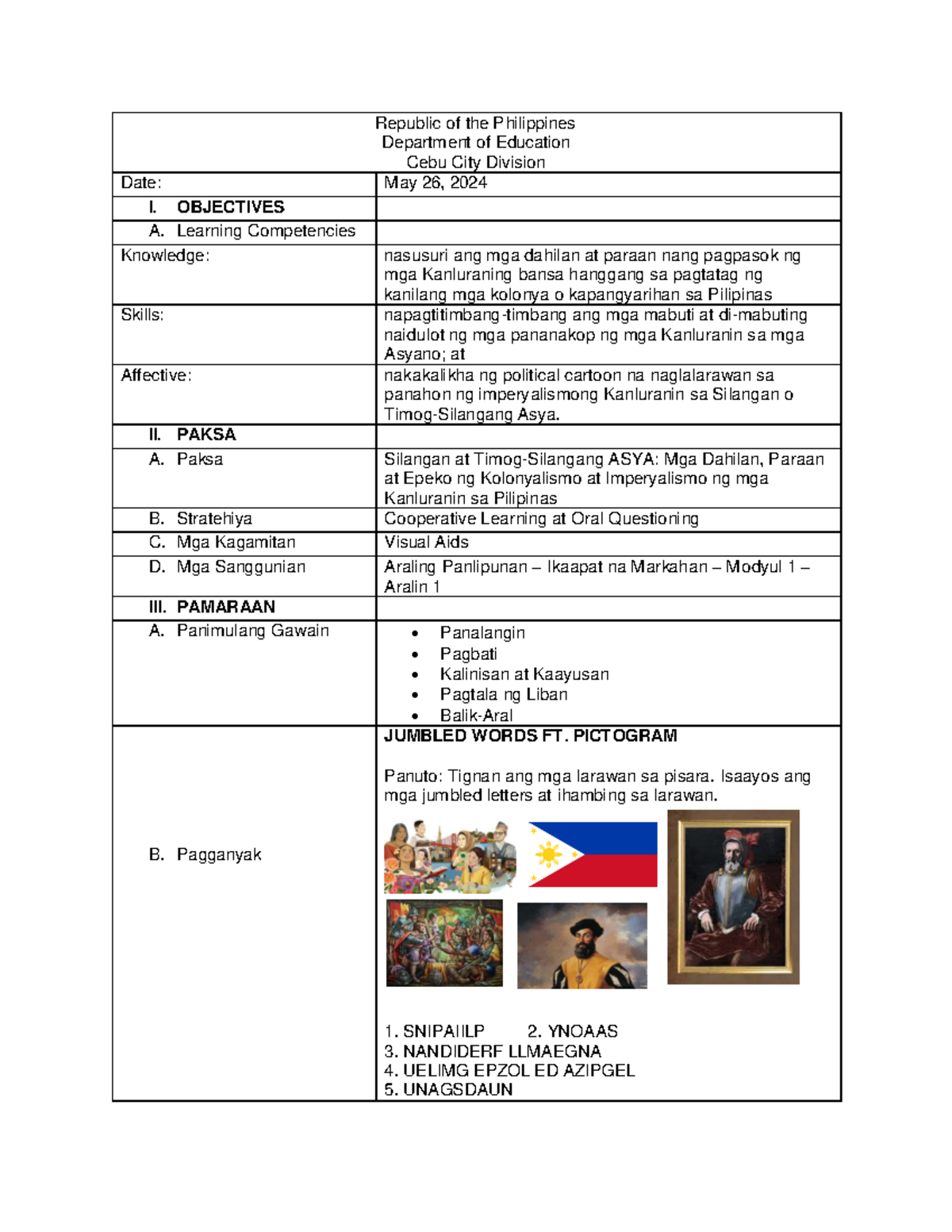 Lesson Plan 2 - Final - Republic of the Philippines Department of ...