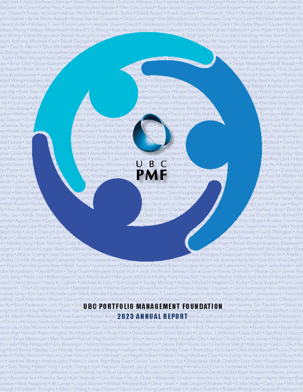 2023 PMF annual report web - U B C P O R T F O L IO MANAGEMENT ...