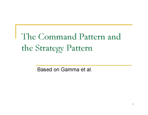 10 Creational patterns - 1 Creational Patterns From Gamma et al ...