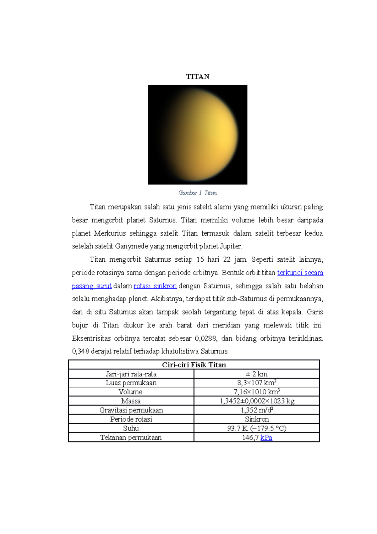 4 Titan - TITAN Gambar 1. Titan Titan merupakan salah satu jenis ...