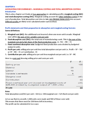 Chap.5 QUIZ -Kaplan - management accounting - Association of Chartered ...