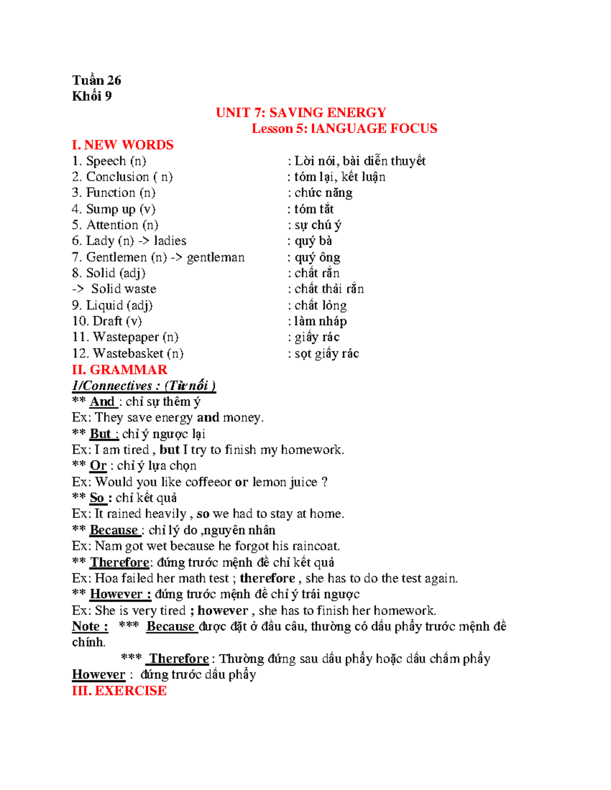 Unit-7-k9-tuan-27 8320222013 39 - Tuần 26 Khối 9 UNIT 7: SAVING ENERGY Lesson 5: lANGUAGE FOCUS ...