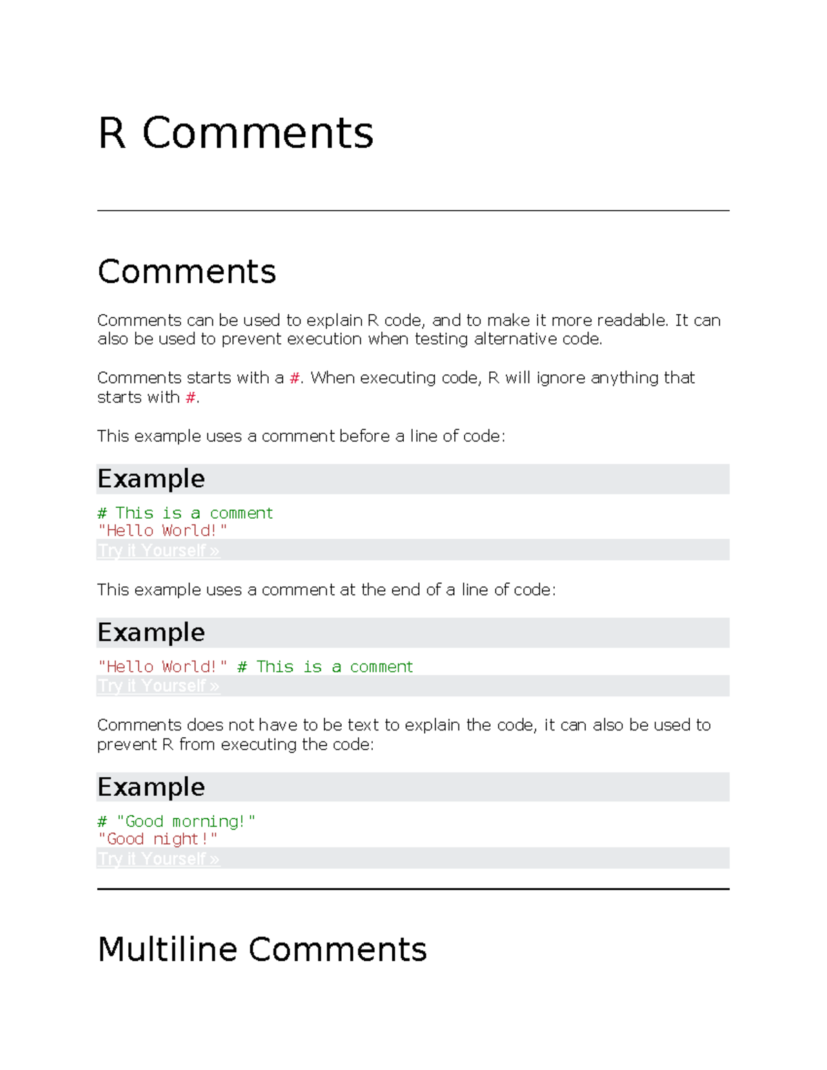 Vectors notes - R Comments PreviousNext Comments Comments can be used ...