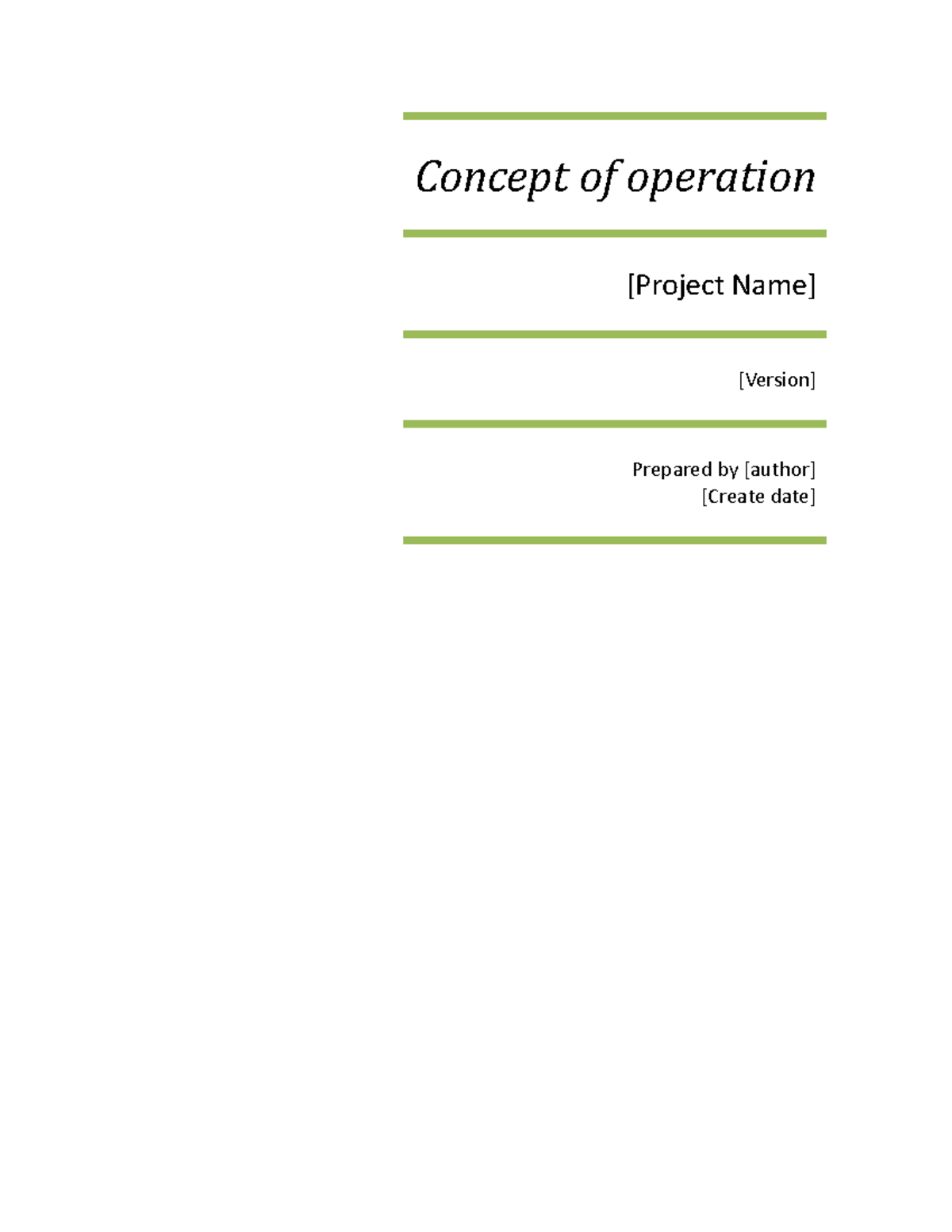 Concept of operation template - Concept of operation [Project Name ...