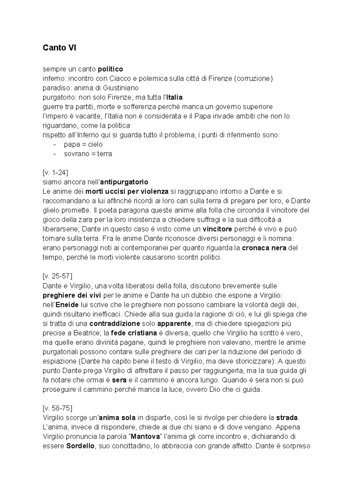 Canto VI, Purgatorio, Divina Commedia - Canto VI sempre un canto ...