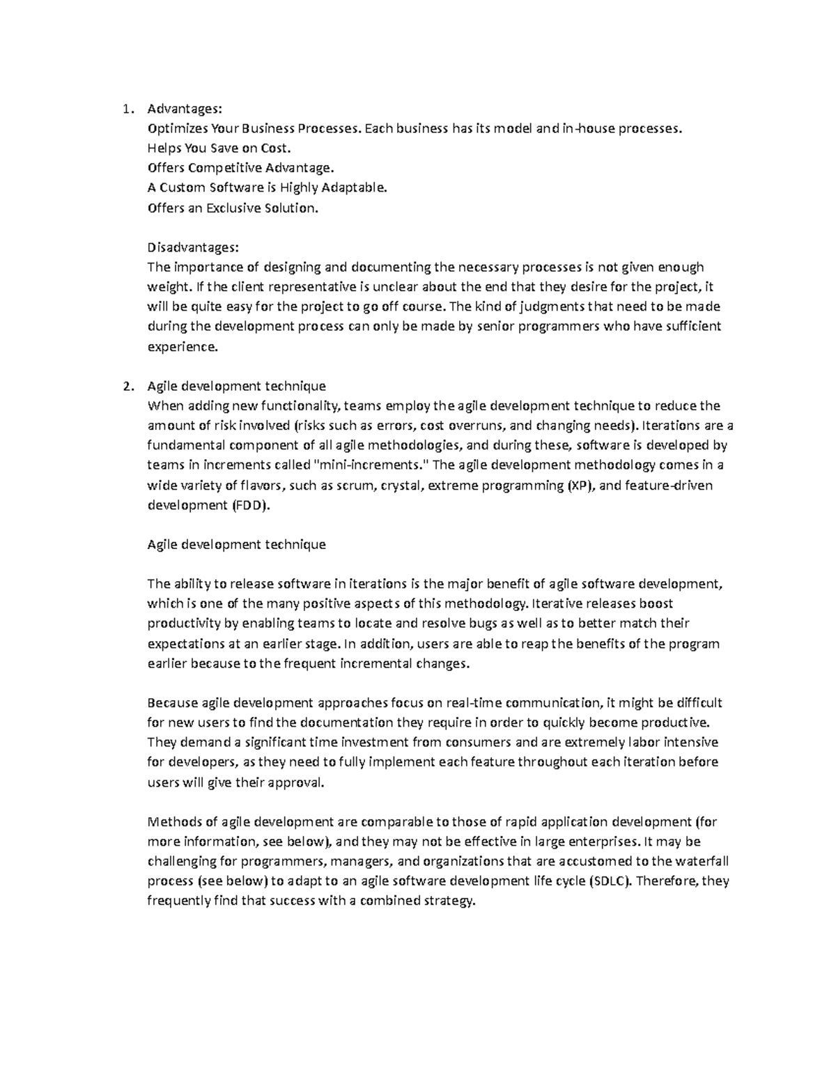 Assignment II - ghfgjhjghjh - Advantages: Optimizes Your Business Processes. Each business has ...