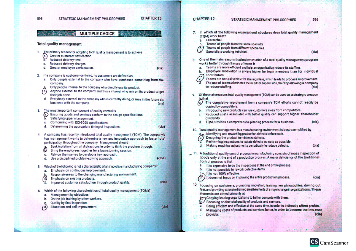 Agamata Chap 12 13 ans key - Management Accounting Service - Studocu