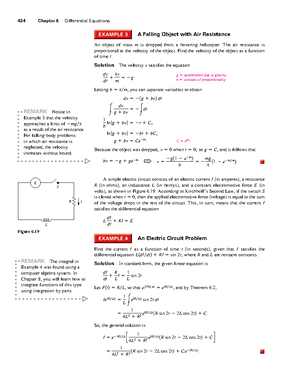 CALC 26 - CALC 26 NOTES - 442 Chapter 6 Differential Equations 6 ...