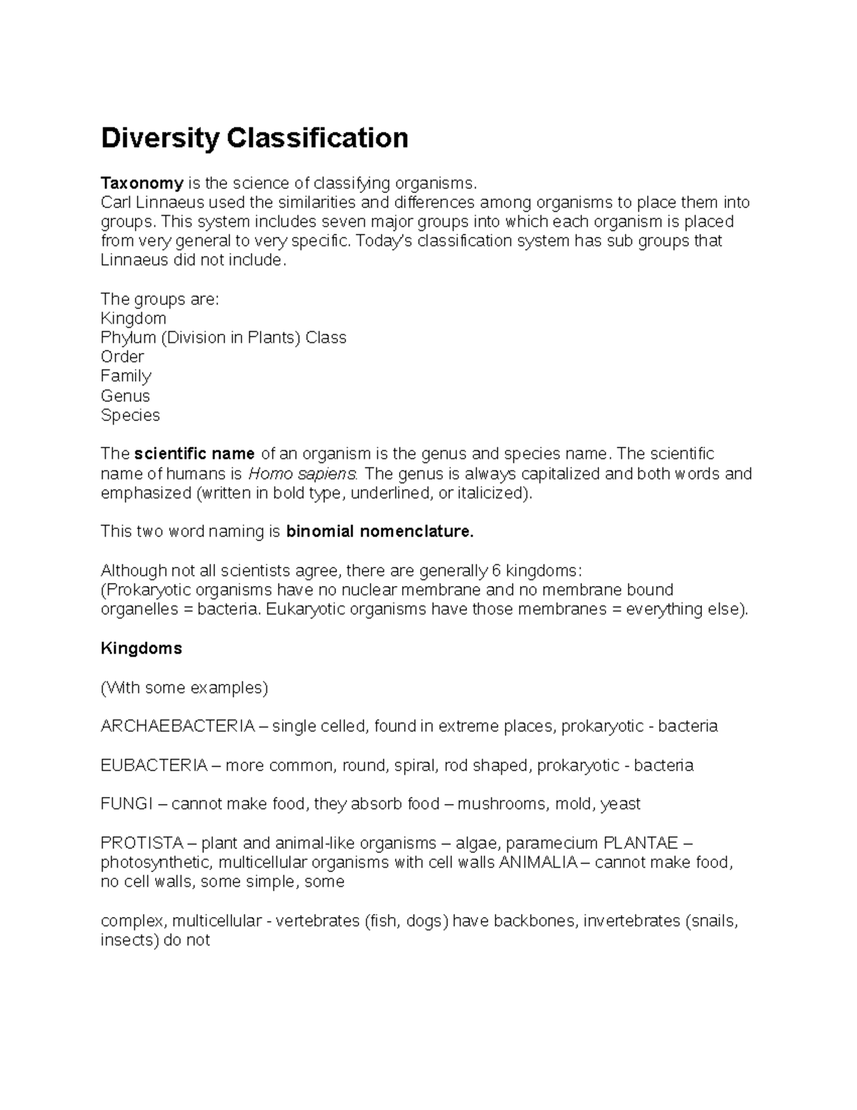 Diversity Classification - Diversity Classification Taxonomy is the ...