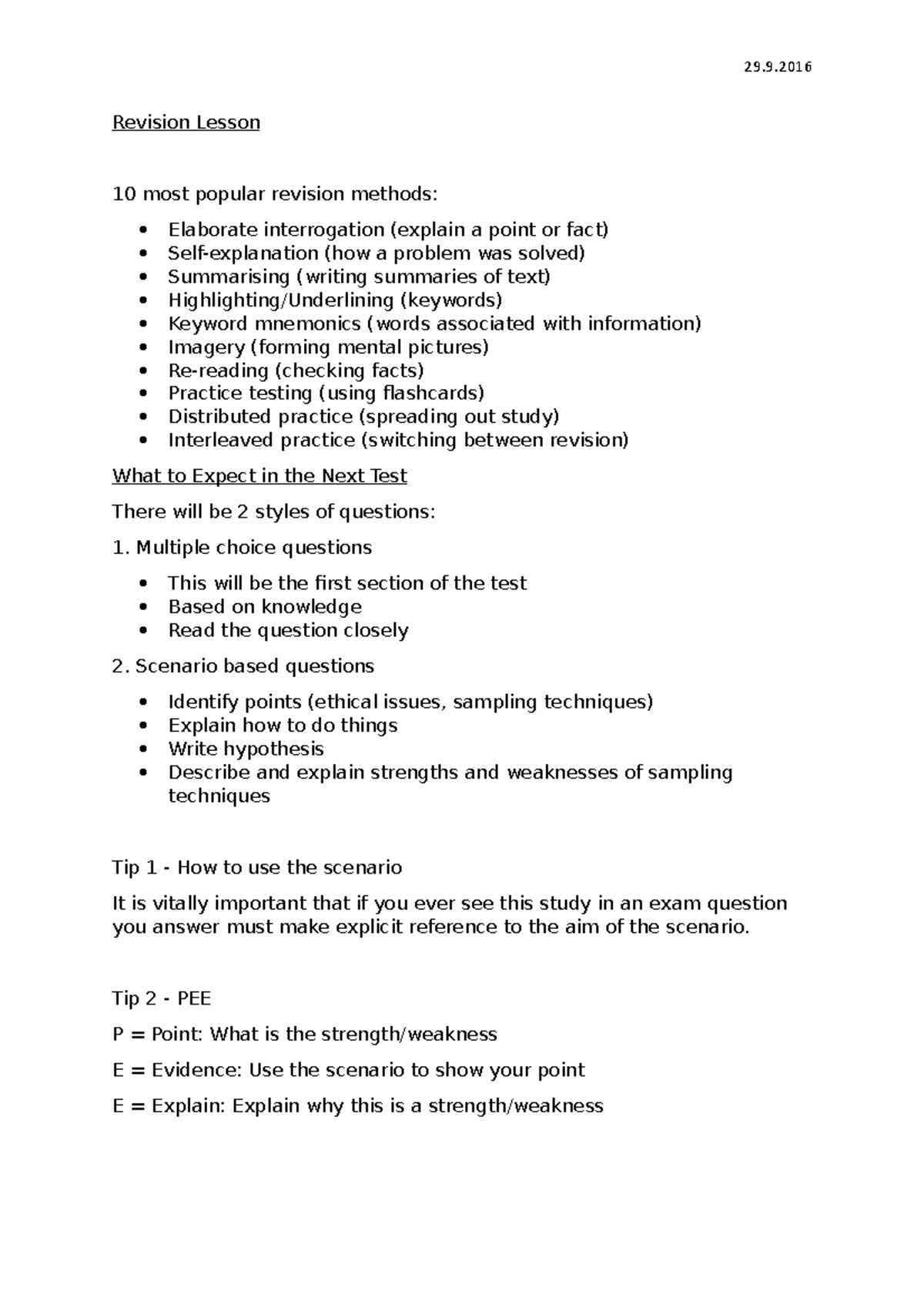 P 29 - This is psychology revision for component 1 which includes the ...