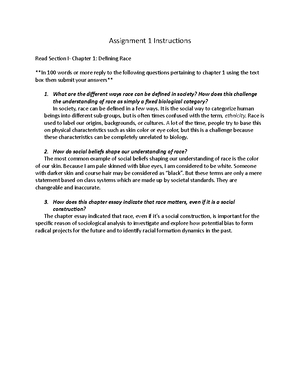 Complete Assignment 3 - Grade: A - Assignment Week 3: Instructions Read ...