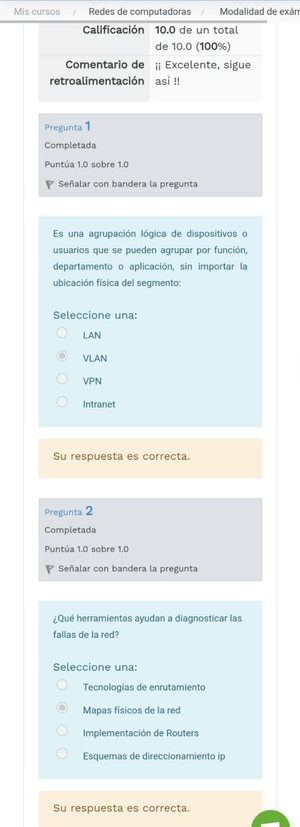 Redes de computadoras Semana 4 Examen - 18/9/23, 08:53 Modalidad de ...