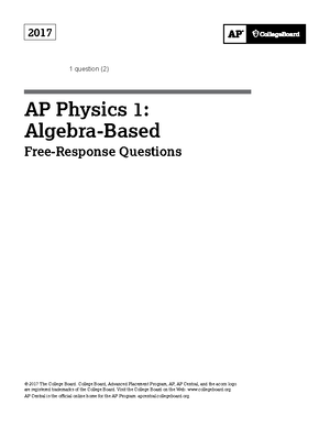 Physics 1 Ap classroom unit 3 - This question is a long free-response ...