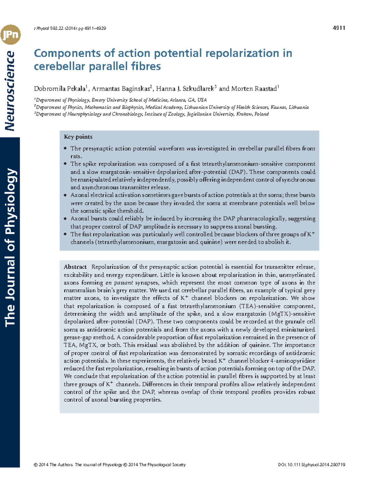 Tjp0592-4911 - paper ejemplo - J Physiol 592 (2014) pp 4911–4929 4911 ...
