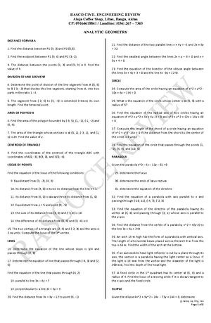 Preboard hge answer - RASCO CIVIL ENGINEERING REVIEW ALOJA COFFEE SHOP ...