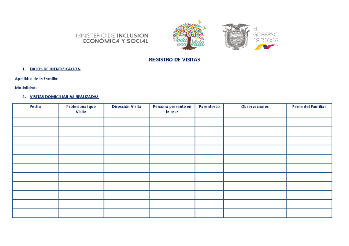 Ficha-de-Registro-de-Visitas - REGISTRO DE VISITAS 1. DATOS DE ...