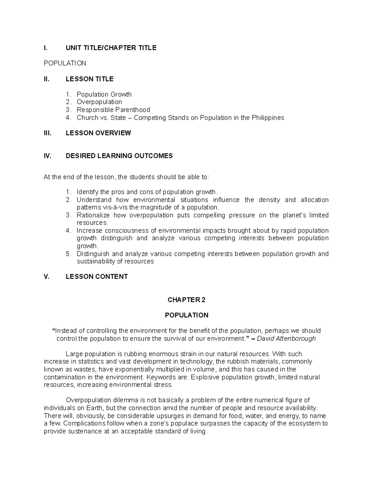 Environmental Management. Module 2. 1 - I. UNIT TITLE/CHAPTER TITLE ...