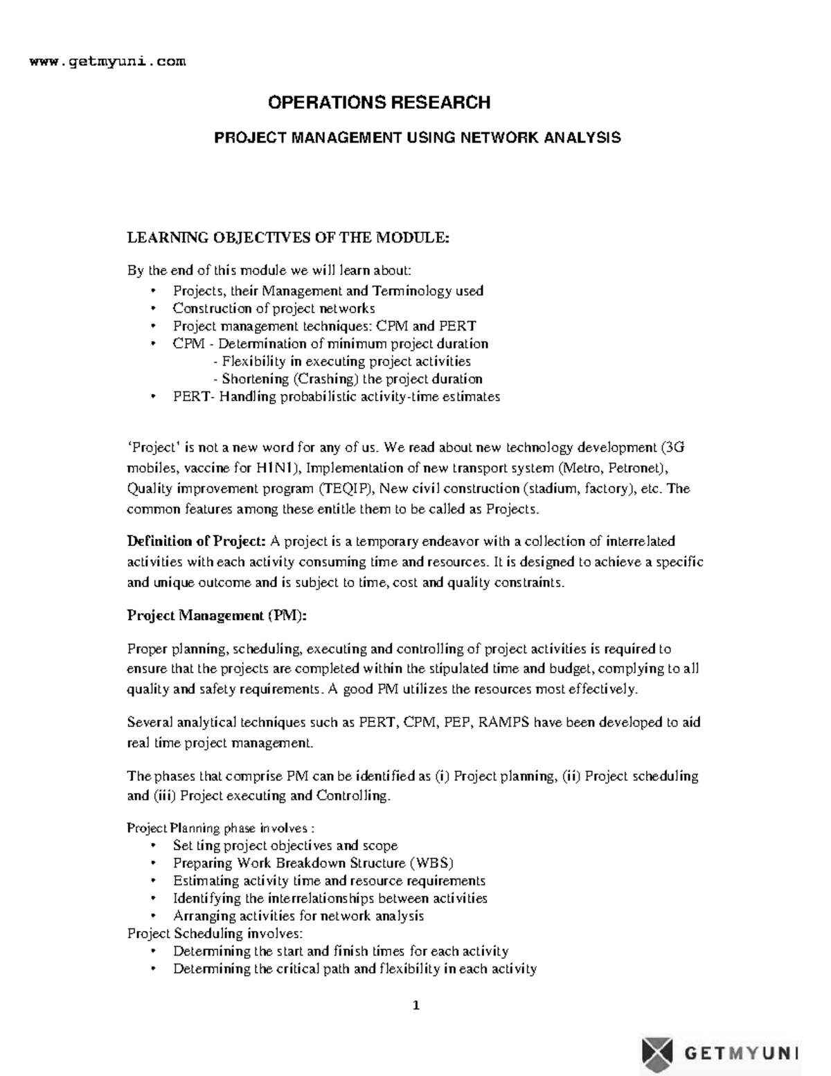 Mechanical engineering operation-research project-management-using ...