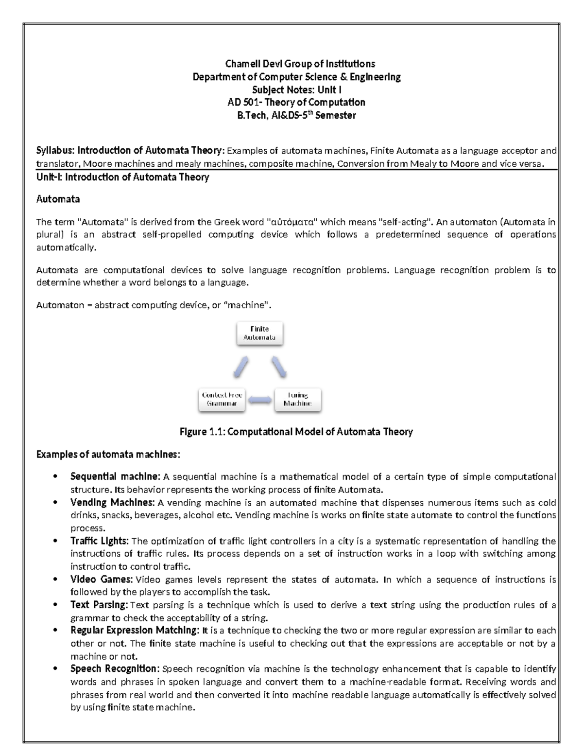 Class Notes Toc Ad 1694153968 Chameli Devi Group Of Institutions 6357