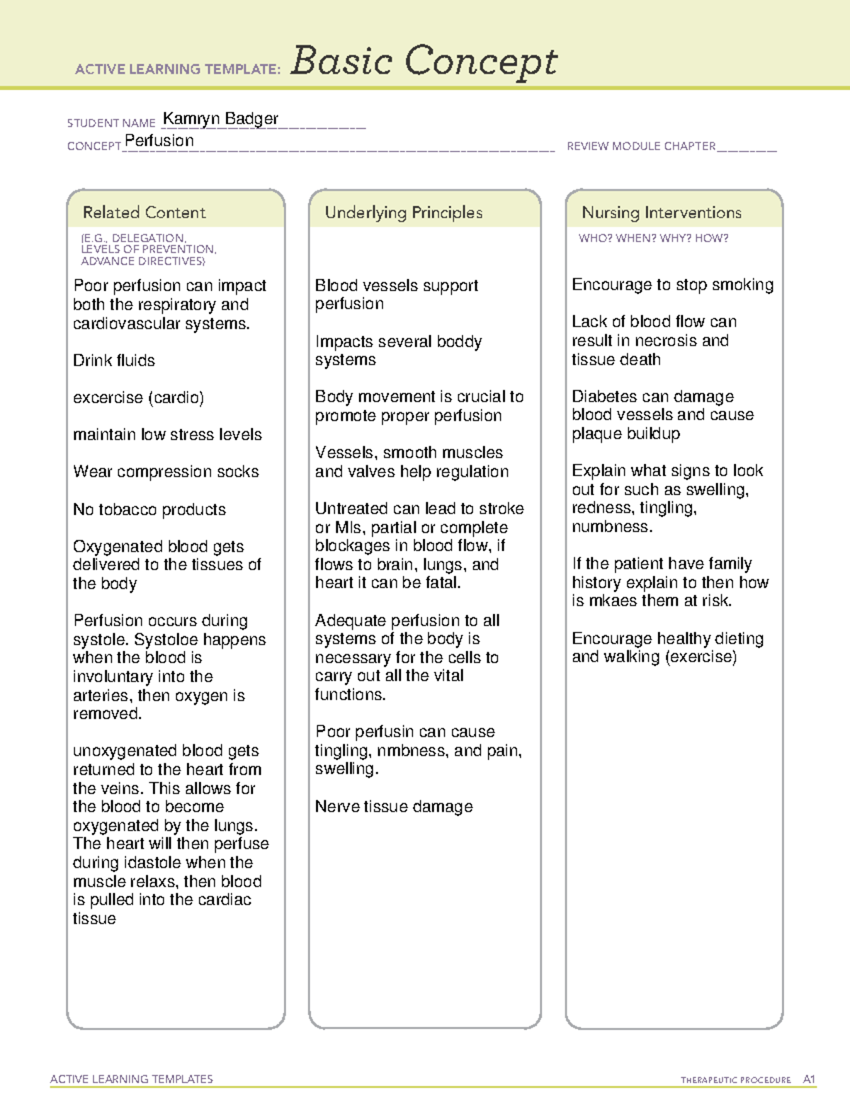 Perfusion Basic Concept 1 - NR-283 - ACTIVE LEARNING TEMPLATES ...