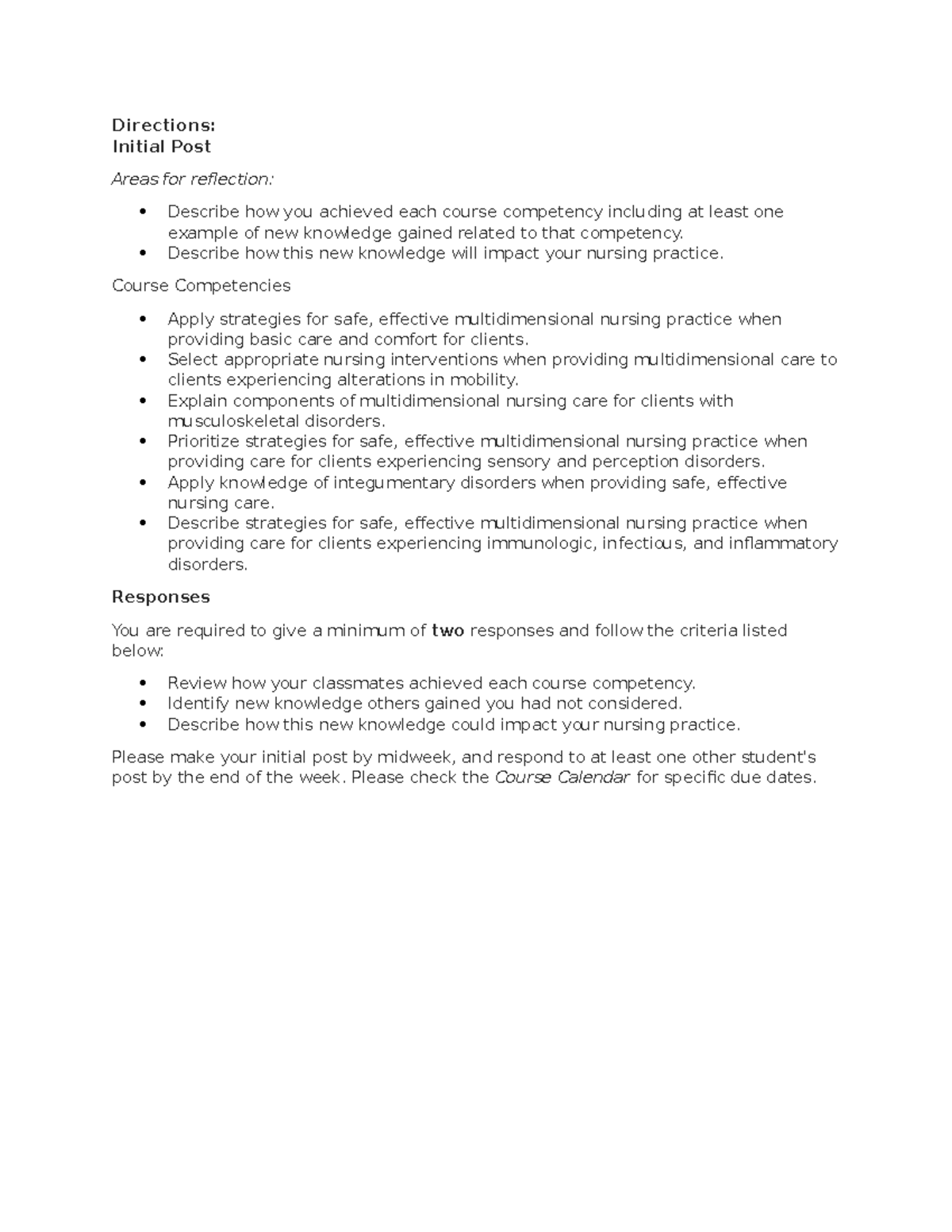 Reflection - MDC1 Module 11 - Directions: Initial Post Areas for ...