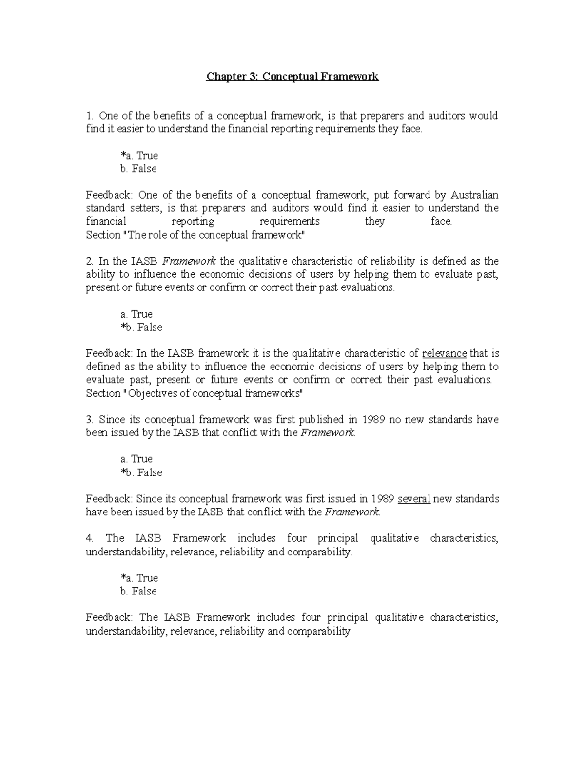 Chapter 3 exercises - Uhh - Chapter 3: Conceptual Framework One of the ...
