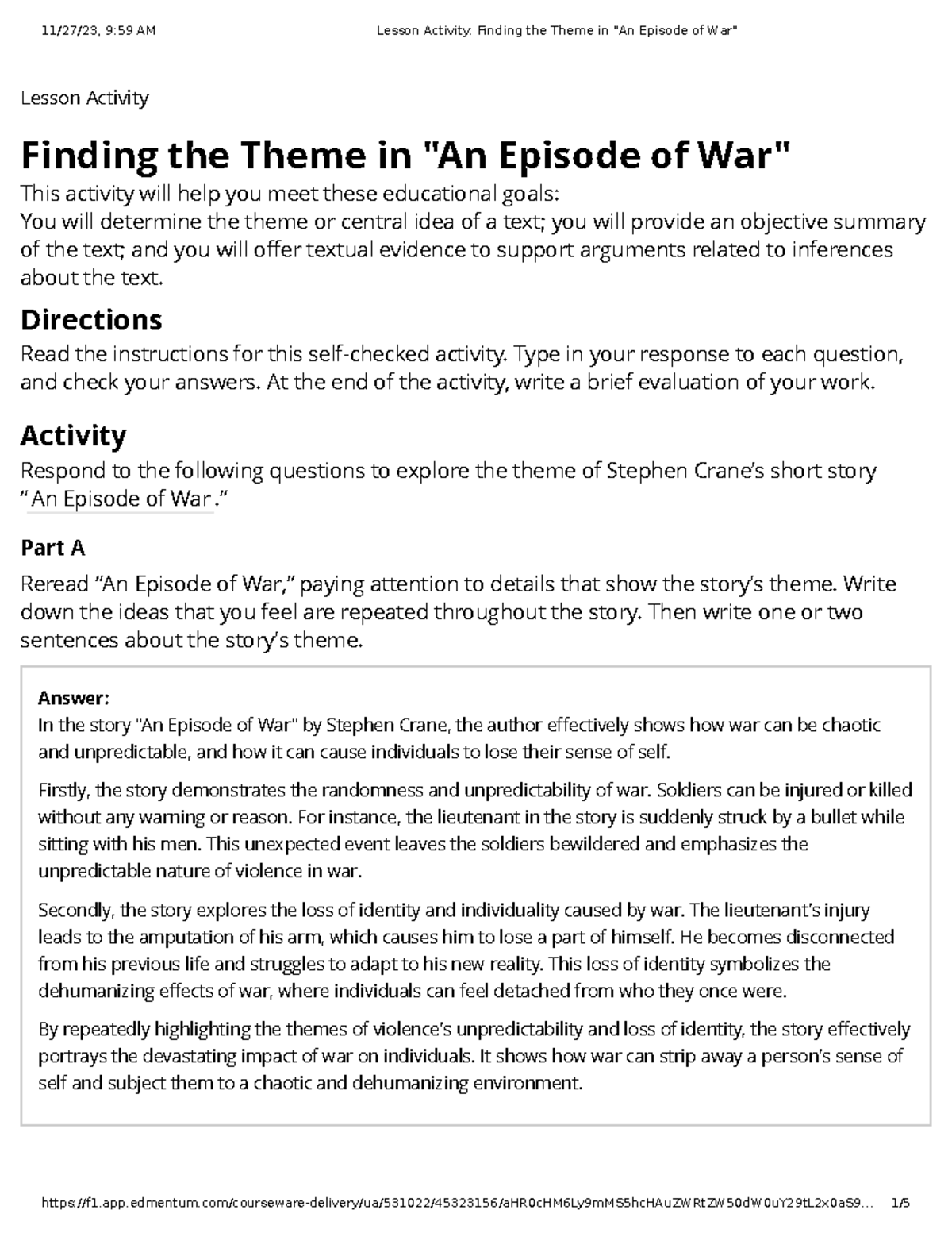 Theme, Setting, and Cultural Conflict in Short Stories Tutorial ...