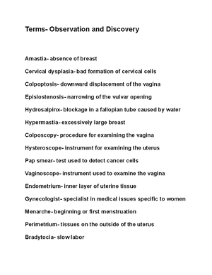 Anatomy Lab 2 terms with examples - Anatomy Lab 2 (terms with examples ...