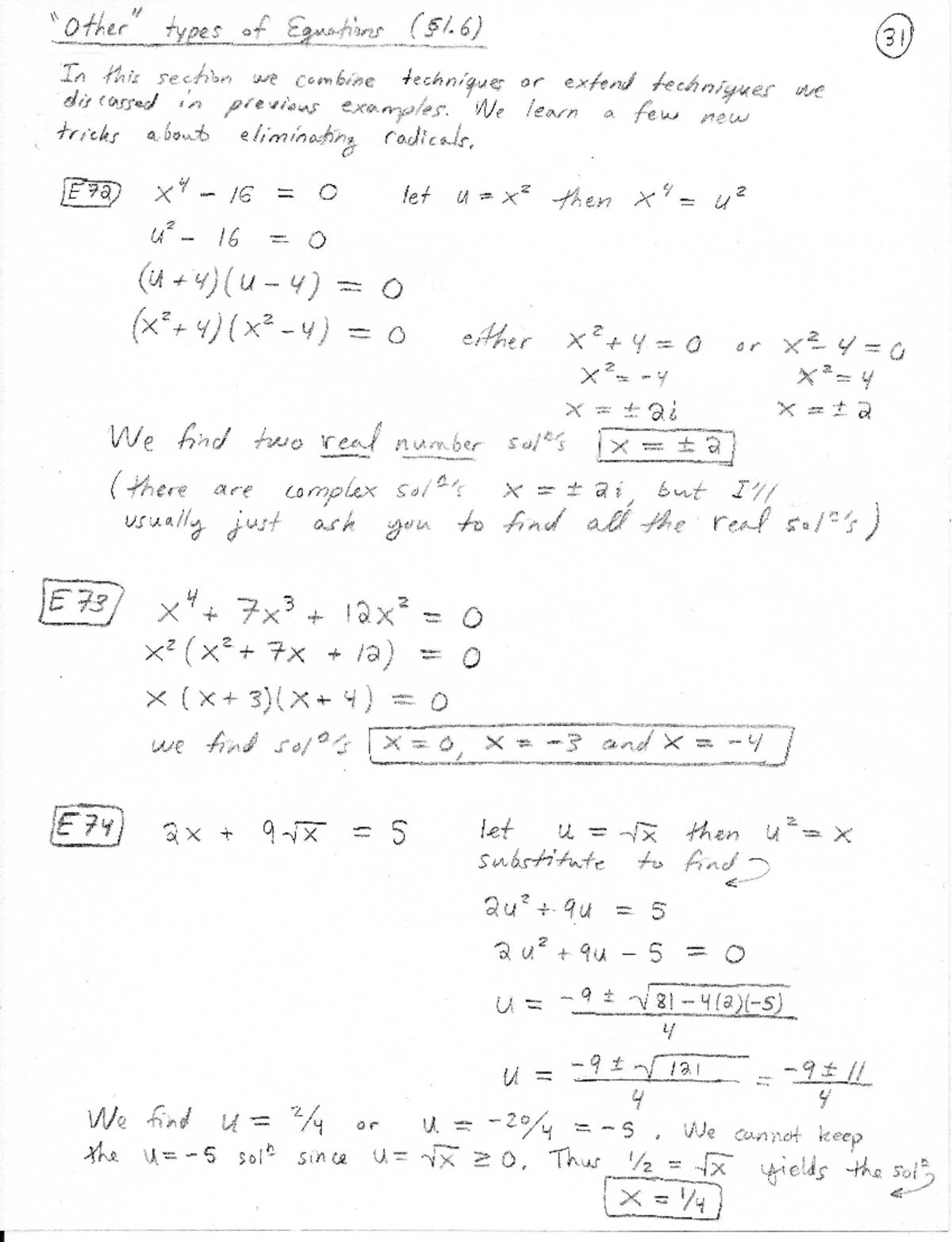 College Algebra 31to34 - types of Eguedar 6) In this sechn we Combine ...