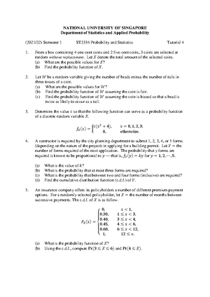 Tutorial 7 solution - sol - NATIONAL UNIVERSITY OF SINGAPORE DEPARTMENT ...