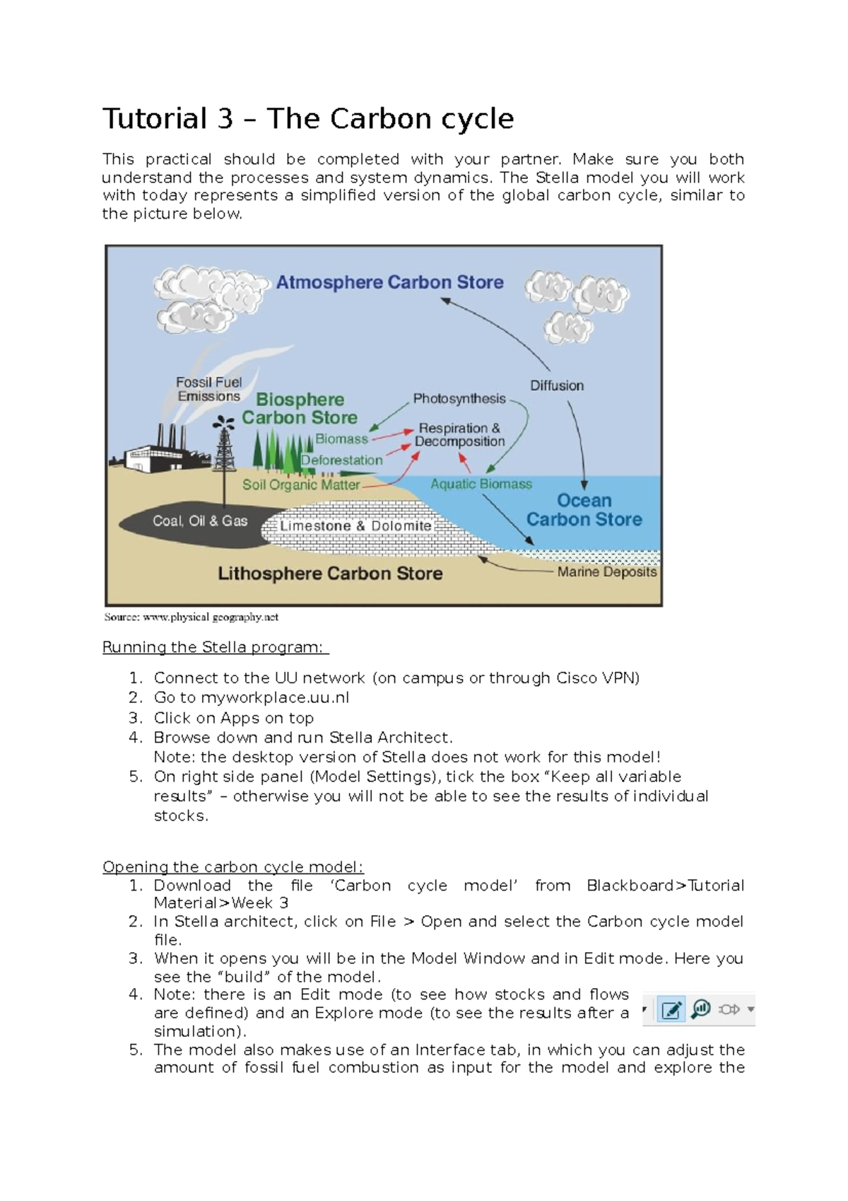 Tutorial 3 - ffdf - Tutorial 3 – The Carbon cycle This practical should ...