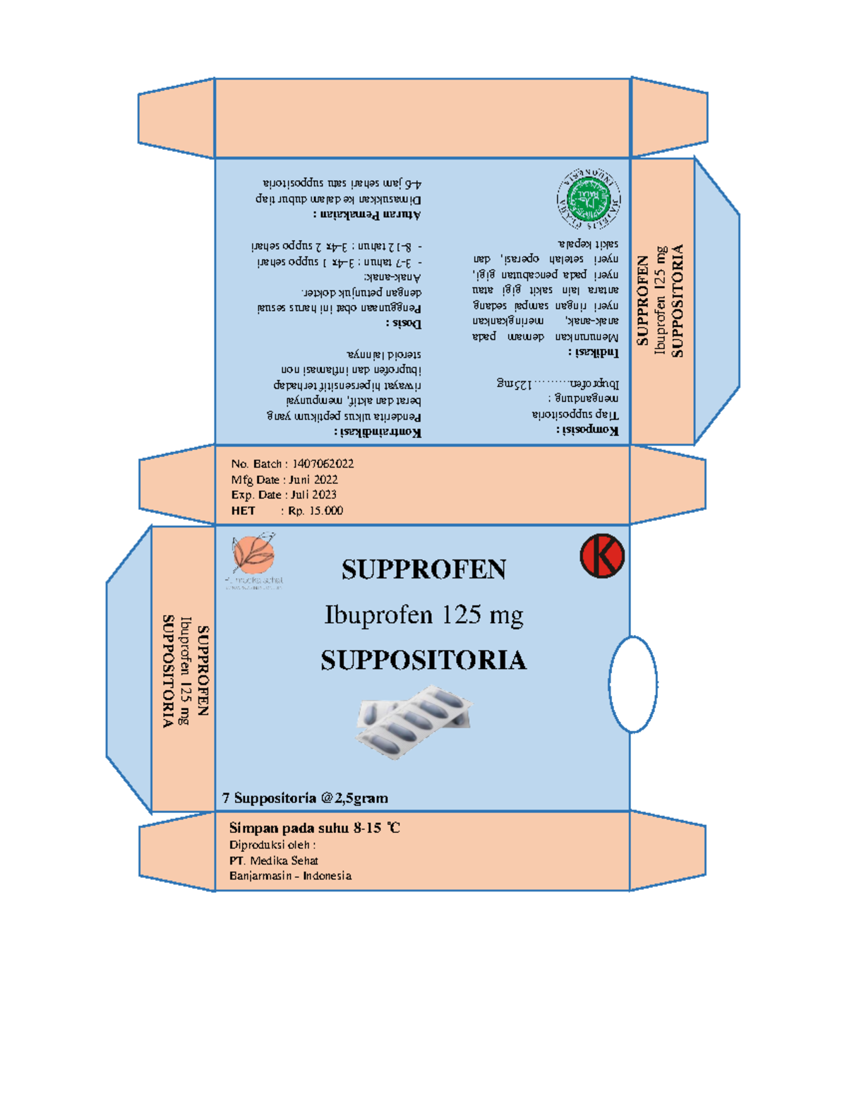 Kemasan 2 - this is a information - Komposisi : Tiap suppositoria mengandung : Ibuprofen ...