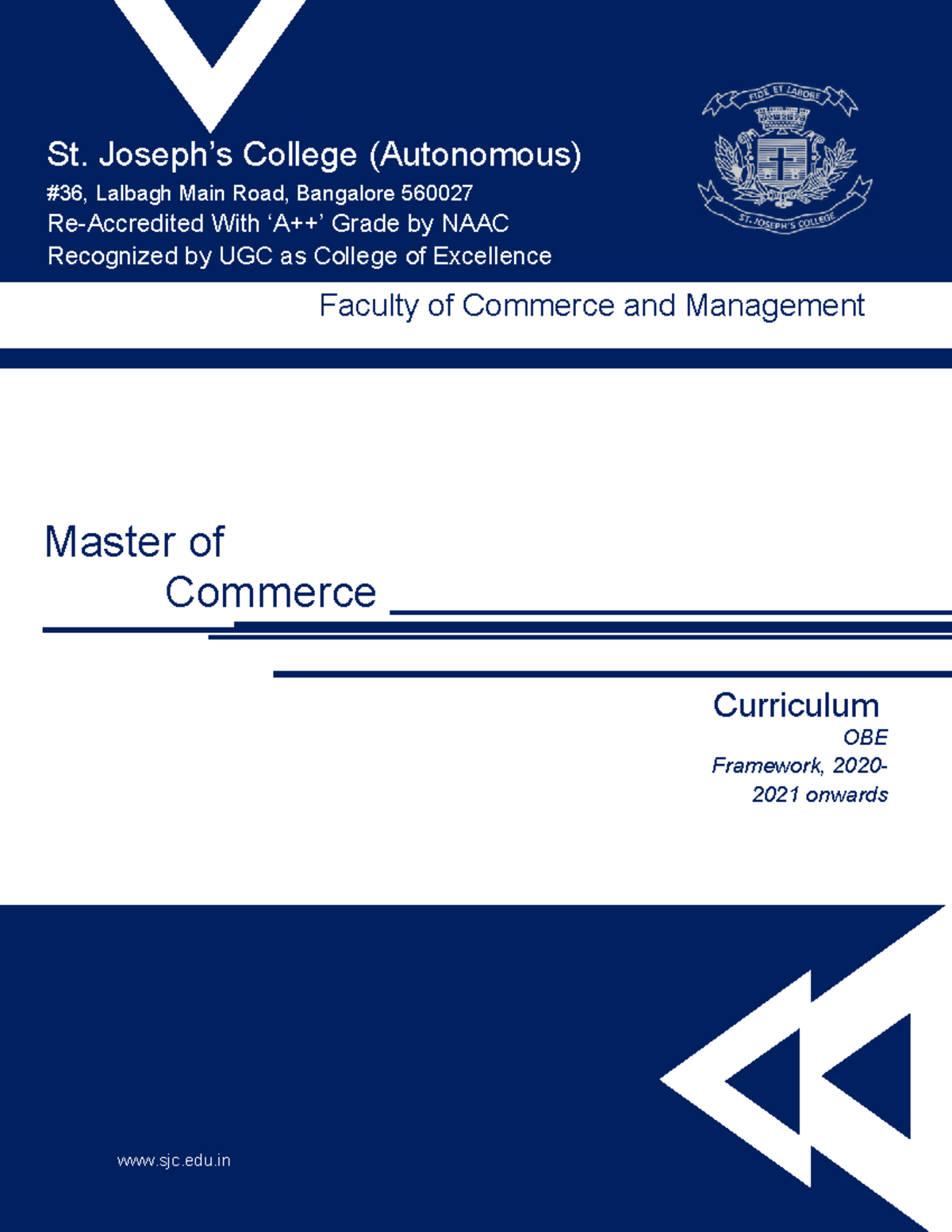 MCom 2020-21 - Additional informatipn - Faculty of Commerce and ...