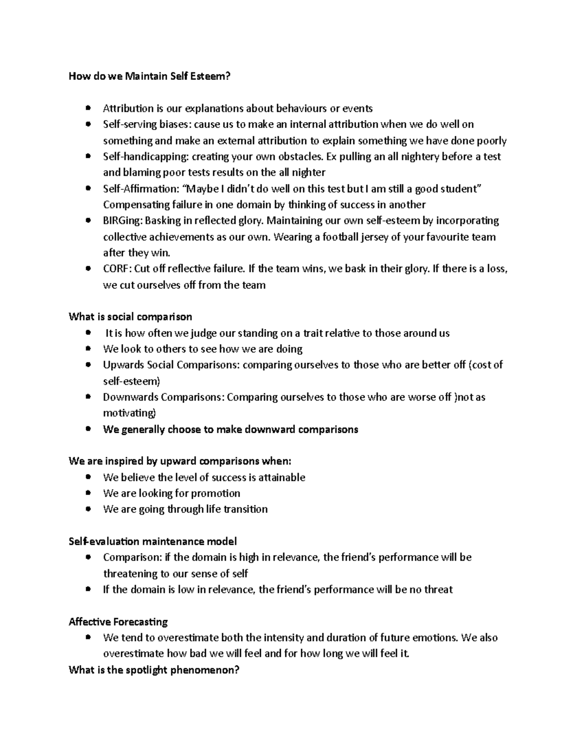 Exam review - Lecture notes Short answers & M/C - How do we Maintain ...