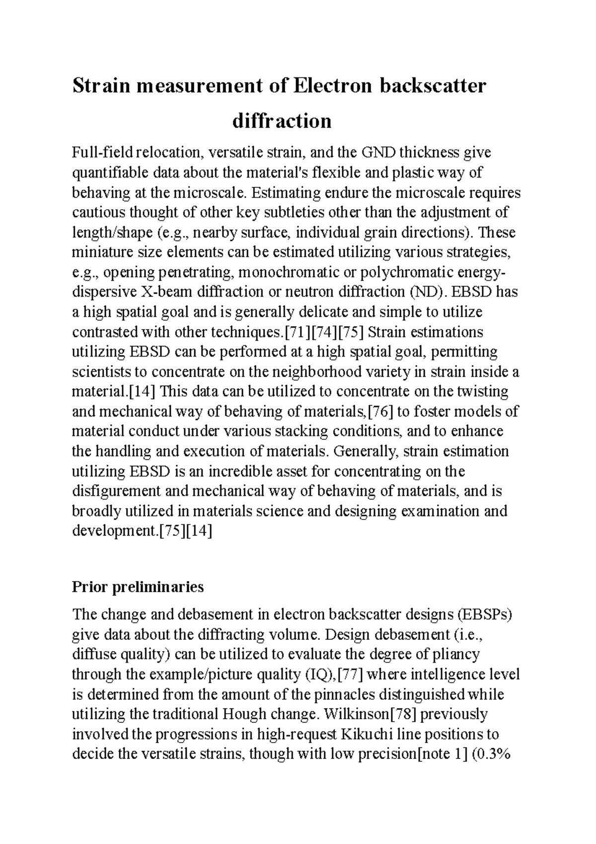 Strain measurement of Electron backscatter - Strain measurement of Electron backscatter ...