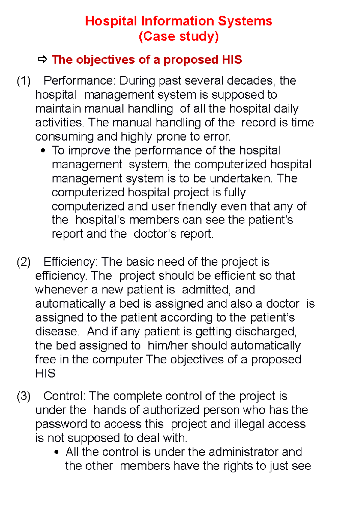 Organizational Behavior 8 - Hospital Information Systems (Case study ...