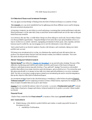 FIN 2000 Study Document 2 - FIN 2000 Study Document 2 Chapter 16 ...