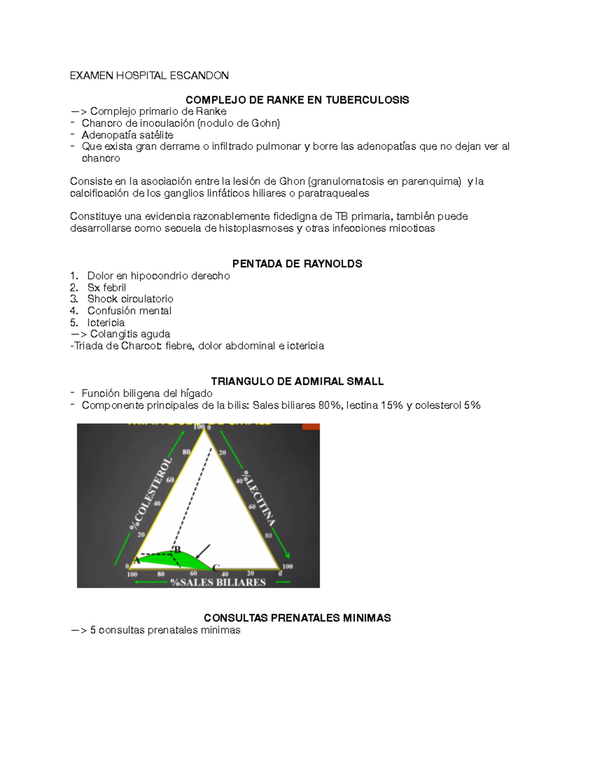 Escandon - resumen pediatria - EXAMEN HOSPITAL ESCANDON COMPLEJO DE ...