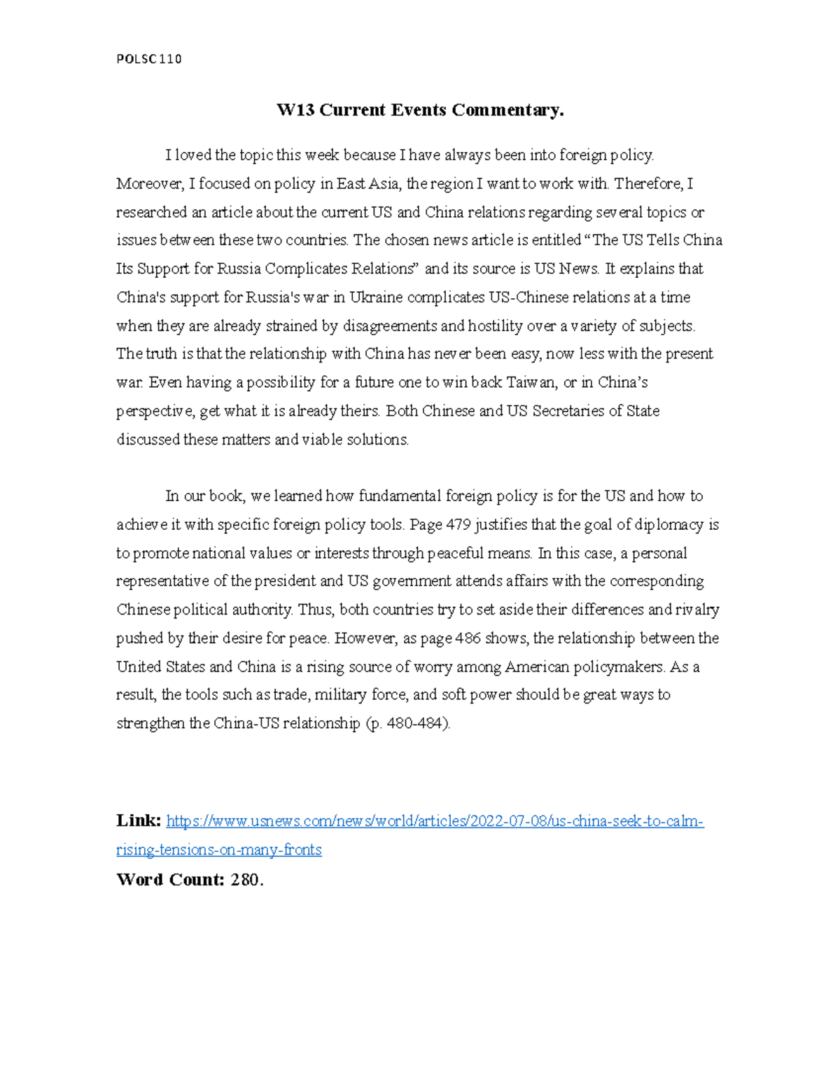 W13 Current Events Commentary - I loved the topic this week because I ...