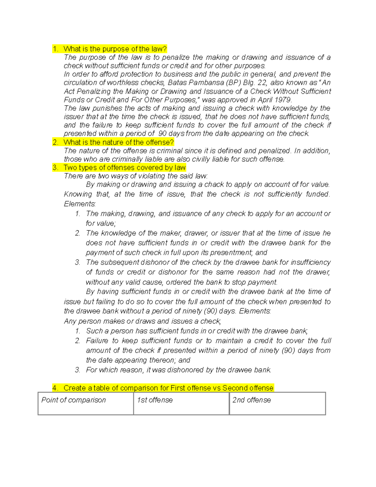Bouncing Check Law (Batas Pambansa Blg. 22) - What is the purpose of ...