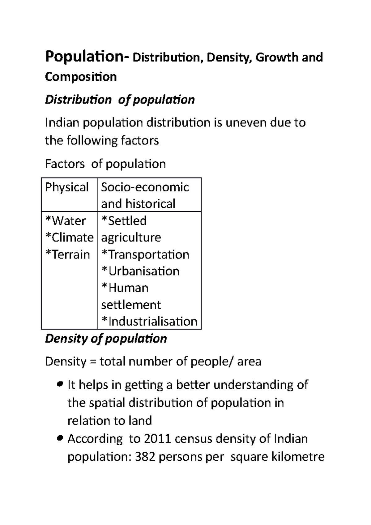 Population- distribution^J Density^J Growth and Composition ...