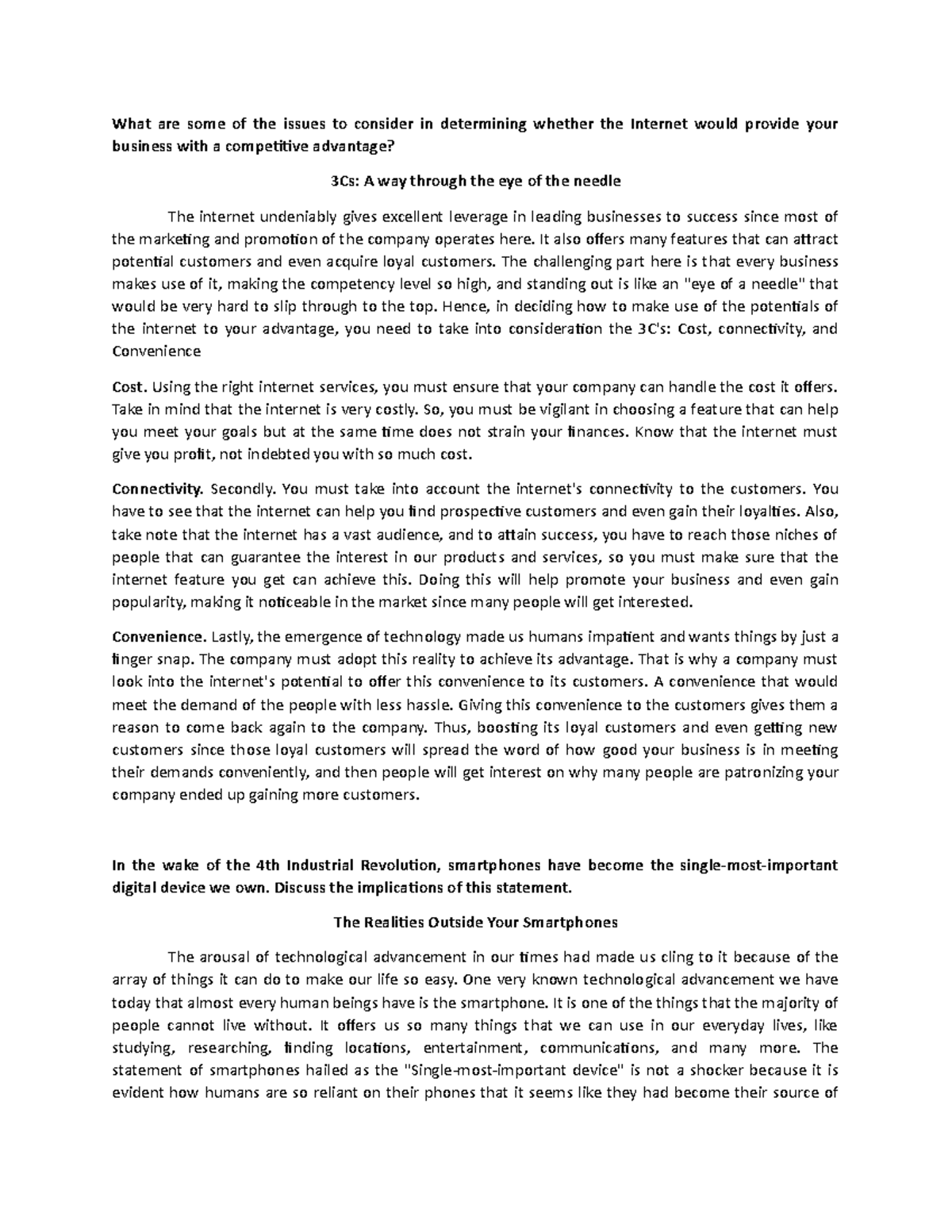 Topic 2 Forums - What are some of the issues to consider in determining ...