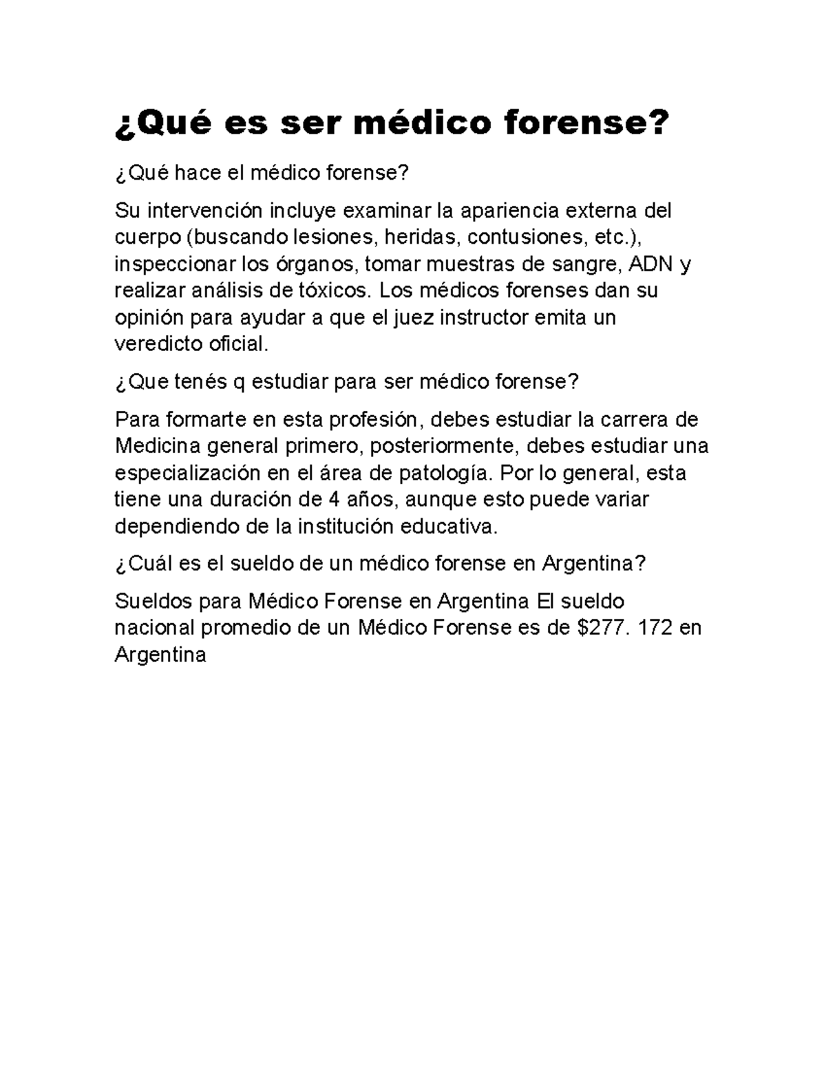 Qué es ser médico forense - ¿Qué es ser médico forense? ¿Qué hace el ...