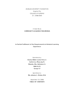 Sample-case-studies - hellow - Case Scenario 1 Preoperative Assessment ...