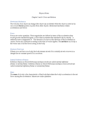 Physics Chapter 2 Notes Motion Along a Straight Line - Physics Notes ...