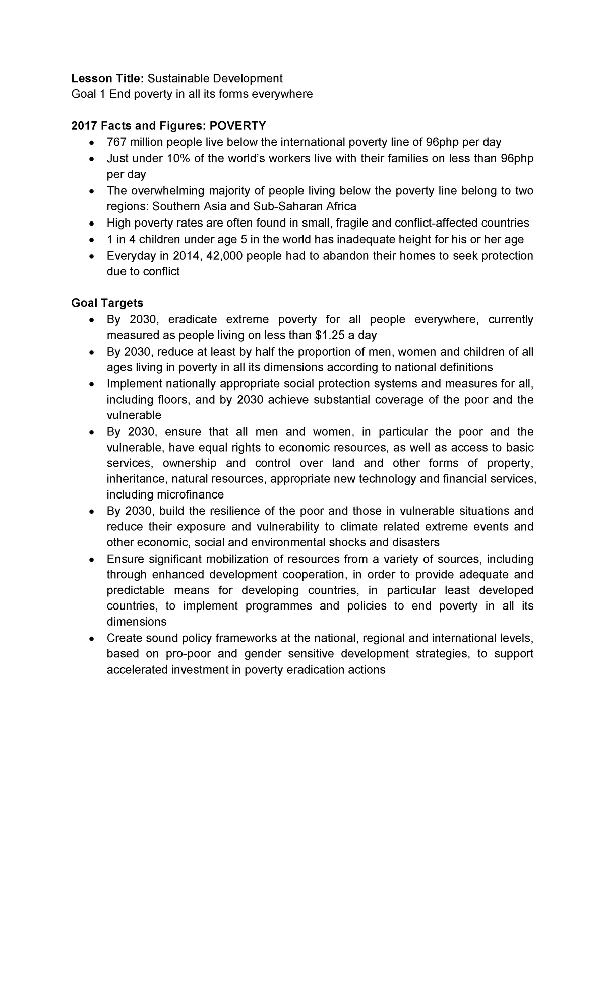 End poverty in all its forms everywhere - Studocu