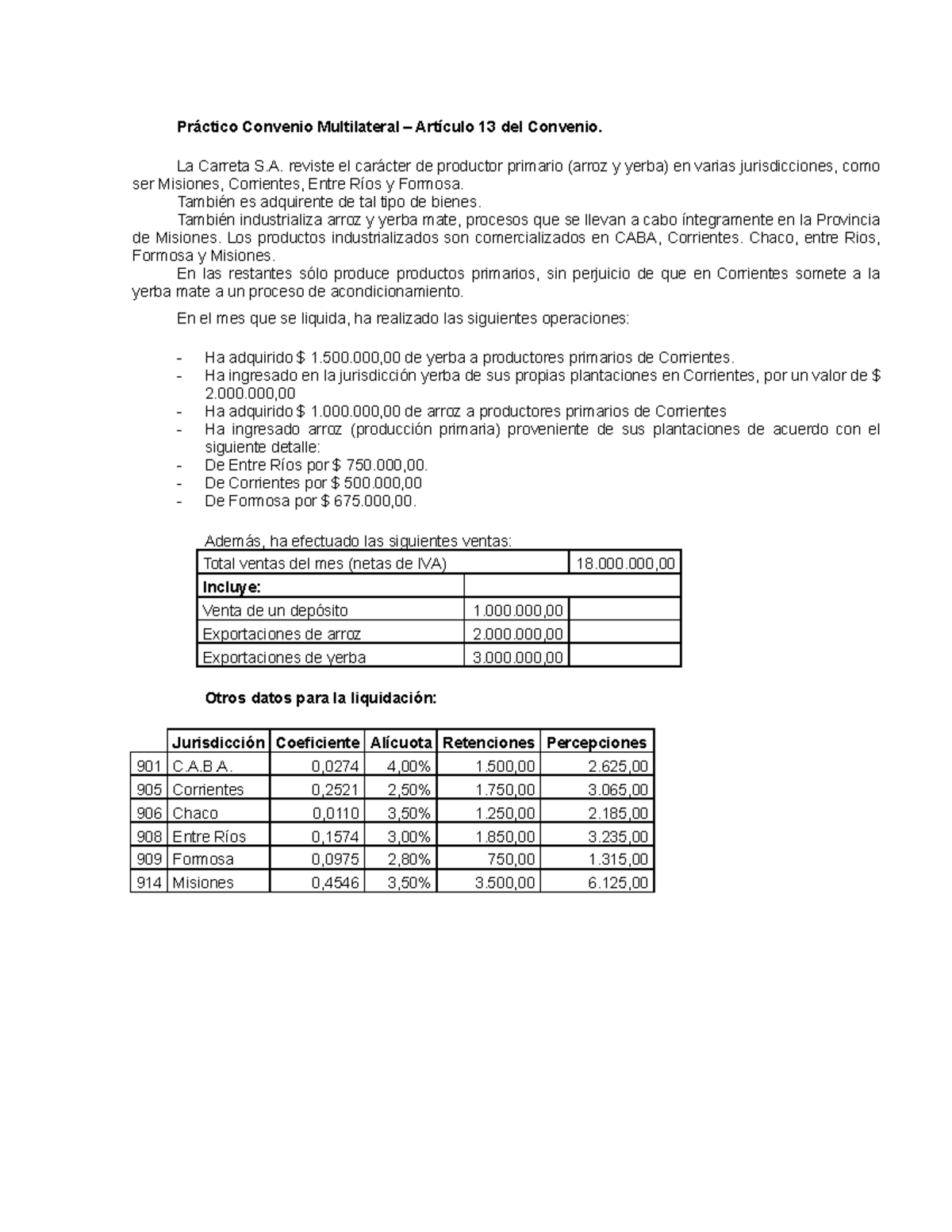 Convenio multilatera practico ptos primarios - Práctico Convenio ...