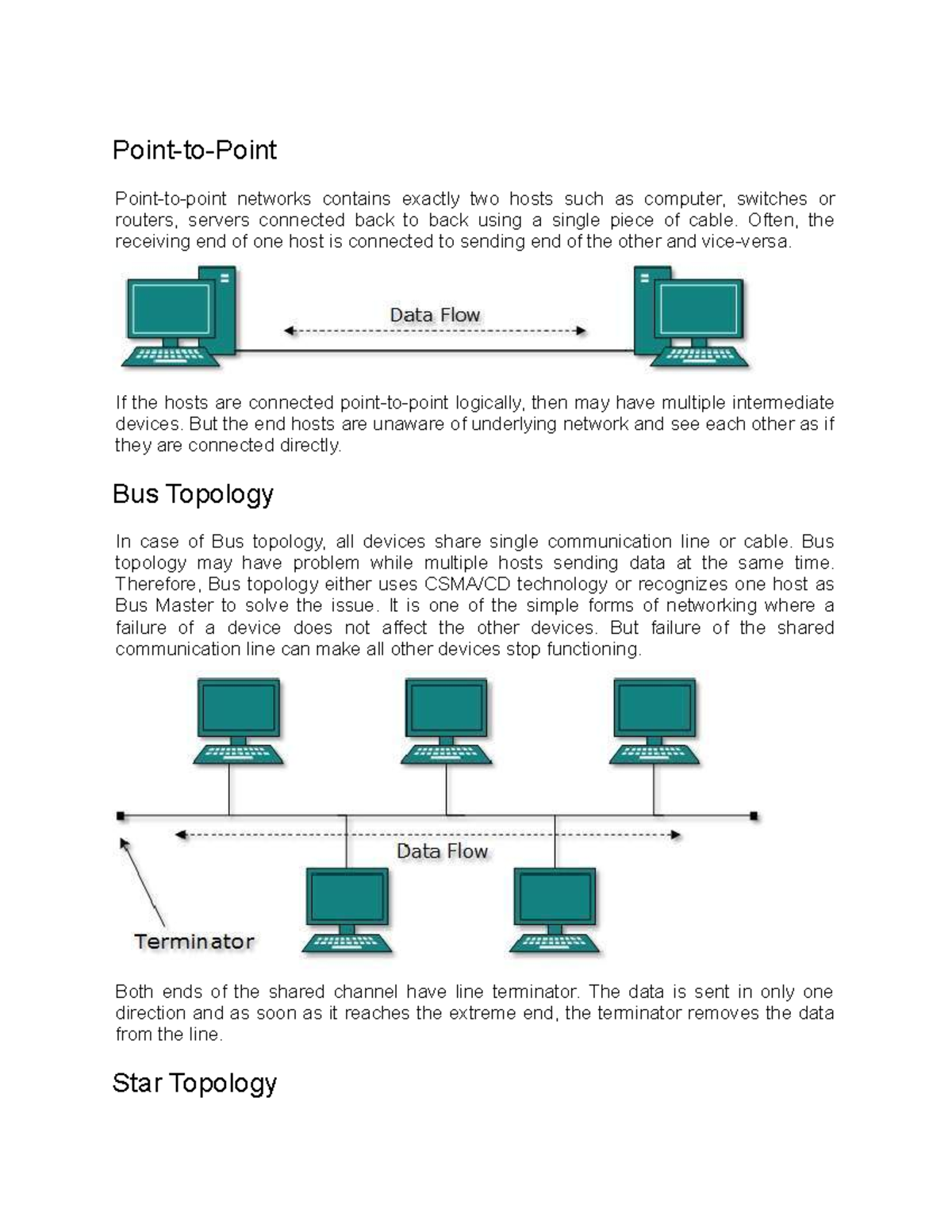 Networking 1 Summary - Point-to-Point Point-to-point networks contains ...