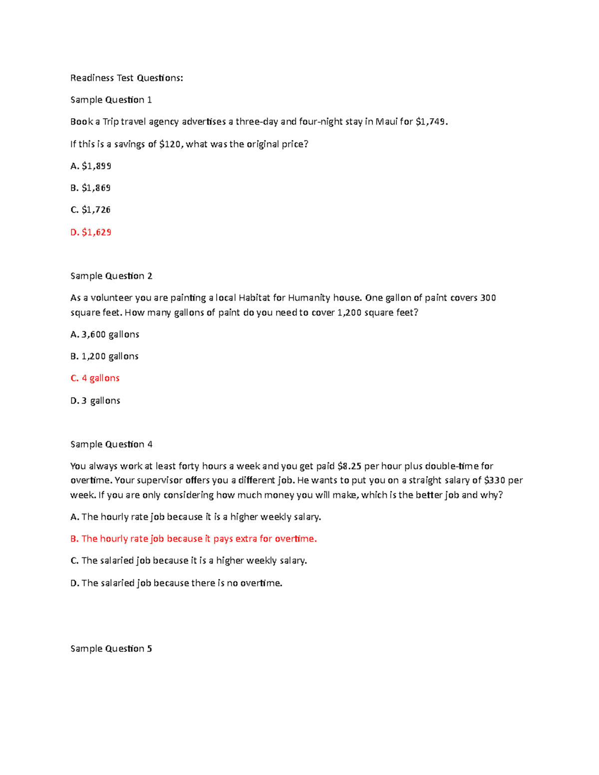 Readiness Test Questions 2 Readiness Test Questions Sample Question readiness-test-questions-2-readiness-test-questions-sample-question